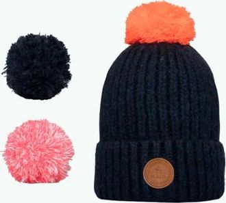 Cabaia CABAIA - Bonnet Femme et Homme avec 3 Pompons Interchangeables - Design Fran&ccedil;ais - Syst&eacute;me aimant&eacute;e pour Un Ajustement Adapt&eacute; - Collection Hiver - Mod