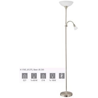 Eglo Eglo - Lampadaire-liseuse Up1 Nickel