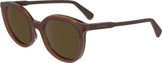 Longchamp Braune Acetat-Sonnenbrille