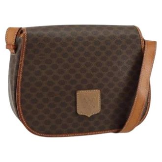 Celine Sac bandouli&egrave;re en toile Pre-owned - Femme - Pre-owned - Brun - Taille: ONE Size