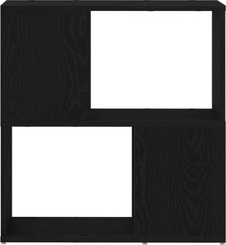 Generic Offene B&uuml;cherregale, Freistehend, Platzsparendes Aufbewahrungsregal aus Holzwerkstoff f&uuml;r B&uuml;cher, Dekoration und Medien (Schwarze Eiche)