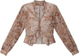 Isabel Marant Blouse Celeny volant&eacute;e en voile de coton