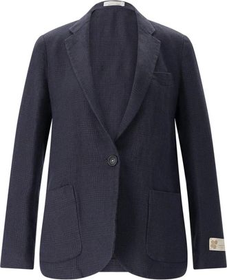 Massimo Alba Femme, Vestes, Bleu, Taille: 42 FR Blazer en lin