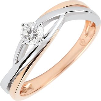 Edenly Solitaire Nid Précieux - Dova - Diamant 0.15 Karat - Weiß- und Roségold 18 Karat