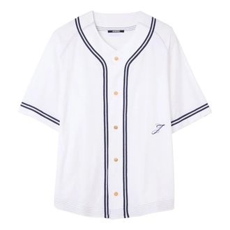 Jacquemus Das Baseball-Shirt - - Tops - Herren - Wei&szlig; - M