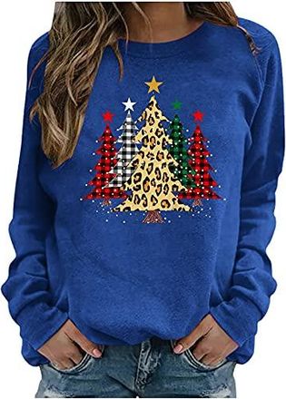 Generic Sweat-shirt &agrave; manches longues pour femme 2026, noir fonc&eacute;, XXL