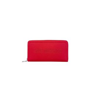 Love Moschino Femme, Accessoires, Rouge, Taille: ONE Size Large Zip Wallet