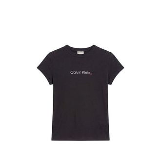 Calvin Klein T-shirt moulant &agrave; logo en coton m&eacute;lang&eacute;