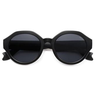 Sojos Lunettes de soleil polaris&eacute;es rondes classiques pour homme et femme - Protection UV400 - Lunettes de soleil SJ2508, noir/gris, m