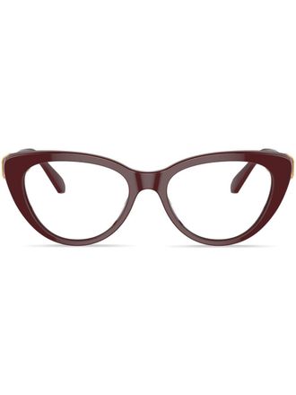 Swarovski lunettes de vue &agrave; monture papillon - Rouge