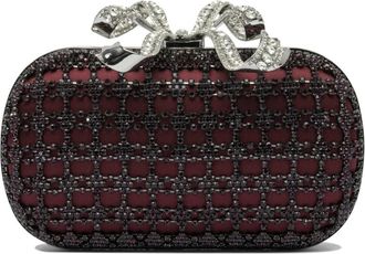 Self Portrait Femme, Sacs, Brun, Taille: ONE Size Sac Pochette en Maille Bordeaux