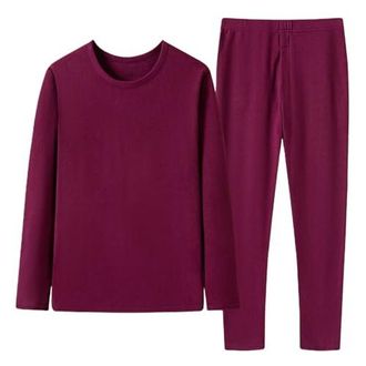 Generic Ensemble de pyjama en polaire pour femme, ensemble de pyjama en polaire pelucheux, ensemble de v&ecirc;tements de d&eacute;tente, v&ecirc;tements de nuit, couleur unie, 