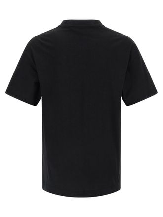 Palm Angels Logo-Print Cotton T-Shirt - Black