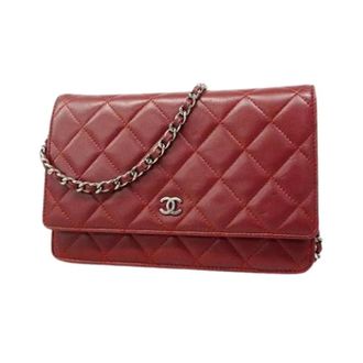 Chanel Portefeuille &agrave; cha&icirc;ne/bandouli&egrave;re Pre-owned - Femme - Pre-owned - Rouge - Taille: ONE Size
