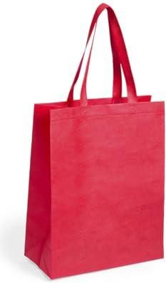 Generico Sac shopper tnt Shopping Poign&eacute;es Longues sac &agrave; main Femme Durable Shopping, rouge