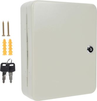 Hemobllo Schl&uuml;sselschrank mit 28 F&auml;chern aus Metall Wandmontage Schl&uuml;sselaufbewahrungsbox f&uuml;r Autoschl&uuml;ssel und Zimmerschl&uuml;ssel Schl&uuml;sselorganizer f&uuml;r Vermiete