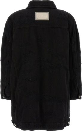 Dolce & Gabbana Used-Effect Denim Jacket - Black