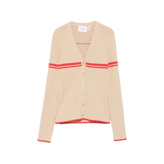 Axel Arigato Fleur Ribbed-knit Striped Cardigan