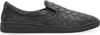 Bottega Veneta Homme, Chaussures, Noir, Taille: 39 EU Calfskin Low Top Baskets