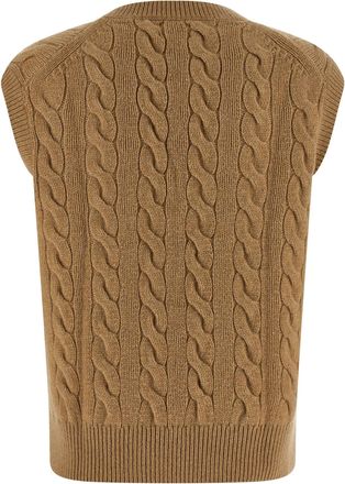 Polo Ralph Lauren Braided Wool and Cashmere Blend Vest - Beige