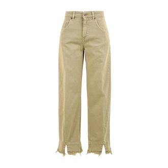 SOLOTRE Hosen mit vorderem Schlitz und Seitenverstellern - - Jeans - Damen - Beige - XL