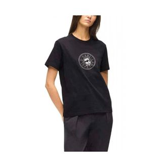 Karl Lagerfeld Femme, Tops, Noir, Taille: 40 FR T-Chemises