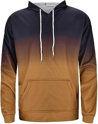 Generic Sweat &agrave; capuche pour homme - Sweat &agrave; capuche &agrave; manches longues - Coupe droite - Pull en polaire confortable - Avec cordon de serrage - T-shirt dext&eacute;ri