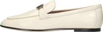 Tod's Femme, Chaussures, Beige, Taille: 37 1/2 EU Mocassin en cuir avec accessoire