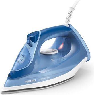 Philips Dampfbügeleisen 3000 Series DST3031/20-2.400W, konstante Dampfleistung von 40 g/Min., 180g Dampfstoß, Keramikbügelsohle, Vertikaldampf, blau