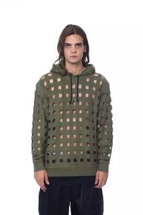 Nicol&ograve; Tonetto Ausschnitt Strick-Hoodie Milit&auml;rgr&uuml;n