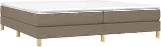 vidaXL Cadre de lit sans matelas taupe 200x200 cm tissu Vidaxl