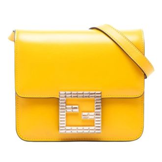 Fendi Sac bandouli&egrave;re Fab Pre-owned - Femme - Pre-owned - Jaune - Taille: ONE Size