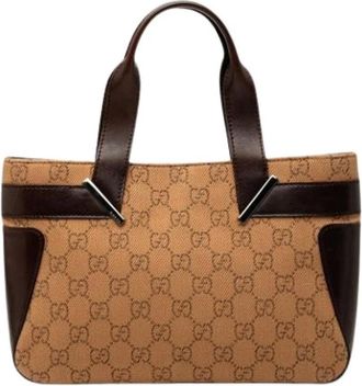 Gucci Sac &agrave; main en jean Pre-owned - Femme - Pre-owned - Brun - Taille: ONE Size