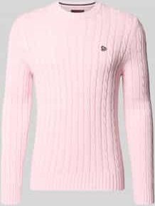 Superdry Slim Fit Strickpullover mit Zopfmuster