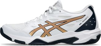 Asics Damen Gel-Rocket 11 Sneaker, White Pure Gold, 44 EU