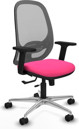 Piqueras y Crespo Schreibtischstuhl Rosa Cilanco mit 2D-Armen, h&ouml;henverstellbare Lendenwirbelst&uuml;tze, ausgestattet mit Syncro/Translack und Schneidschaum, mit Rollen von