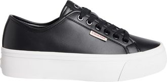 Calvin Klein Damen Vulcanized Sneaker Flatform mit Plateau, Schwarz (Ck Black), 39