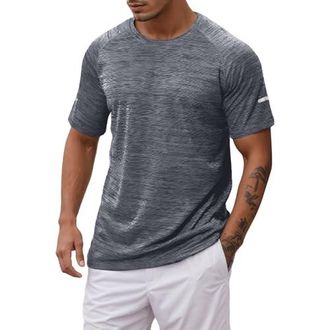 Generic T-shirts pour hommes en coton col rond l&eacute;ger haut loisirs confortable respirant extensible dans de nombreuses couleurs hommes t-shirts d&eacute;t&eacute; basiques t