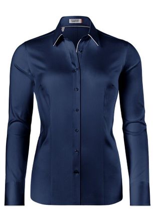 Vincenzo Boretti Klassische Bluse tailliert stretch