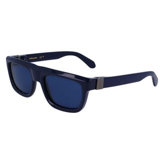 Ferragamo Blaue Acetat-Sonnenbrille