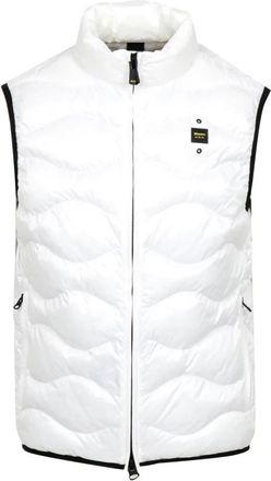 Blauer Homme, Vestes, Blanc, Taille: XL Checked Padded Vest