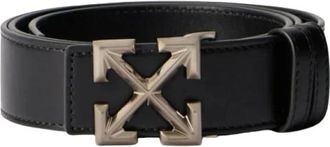 Off-white Homme, Accessoires, Noir, Taille: 95 CM Arrow Quote Leather Belt