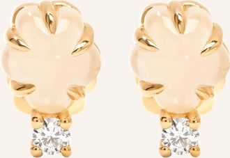 Vieri Vieri Ohrstecker Wolke Milchquarz Brillant gold