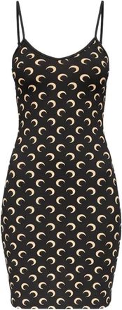 Marine Serre Femme, Robes, Multicolore, Taille: 42 FR Moon printed jersey straps mini dress