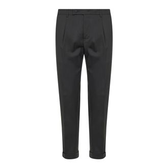D4.0 Bundfaltenhose - - Trousers - Herren - Schwarzk - L