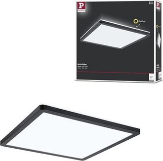 Paulmann 71015 LED Panel Atria Shine 293x293mm eckig incl. 1x16 W Tageslichtwei&szlig; Schwarz Lichtpanel Kunststoff Deckenpanel 4000 K