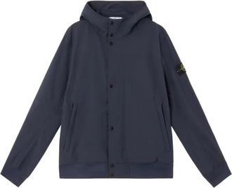 Stone Island Hooded Blouson - - Jackets - Herren - Blau - L