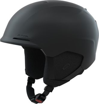 Alpina BRIX - individuell Verstellbarer Skihelm f&uuml;r Erwachsene, mit herausnehmbaren Innenfutter, besonders sto&szlig;absorbierend - Black matt - S (51-55 cm)