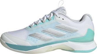 adidas Damen Avacourt 2 Tennis Shoes Tennisschuhe, FTWR White/Silver met./Flash Aqua, 39 1/3 EU