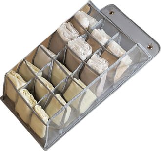 Generic Unterw&auml;sche-Aufbewahrungstasche Zum Aufh&auml;ngen, Schrank, Unterw&auml;sche-Organizer, Multifunktional, Langlebig und Zuverl&auml;ssig f&uuml;r Zuhause (15 Taschen Grau